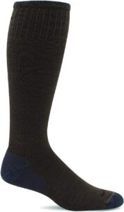 sockwell men's elevation firm graduated compression sock, bark - l/xl