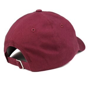 Trendy Apparel Shop Tokyo Japanese Embroidered Soft Crown 100% Brushed Cotton Cap - MAROON