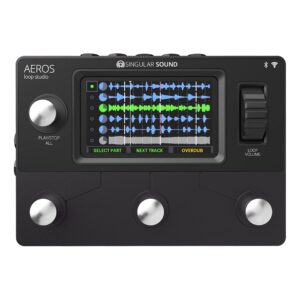 aeros loop studio - 6 track, stereo looper pedal with touch screen and hands free mixing