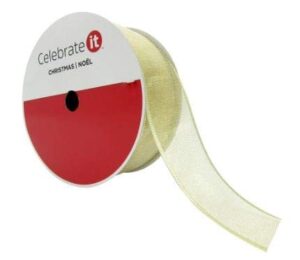 2.5" shimmer wired ribbon by celebrate it christmas