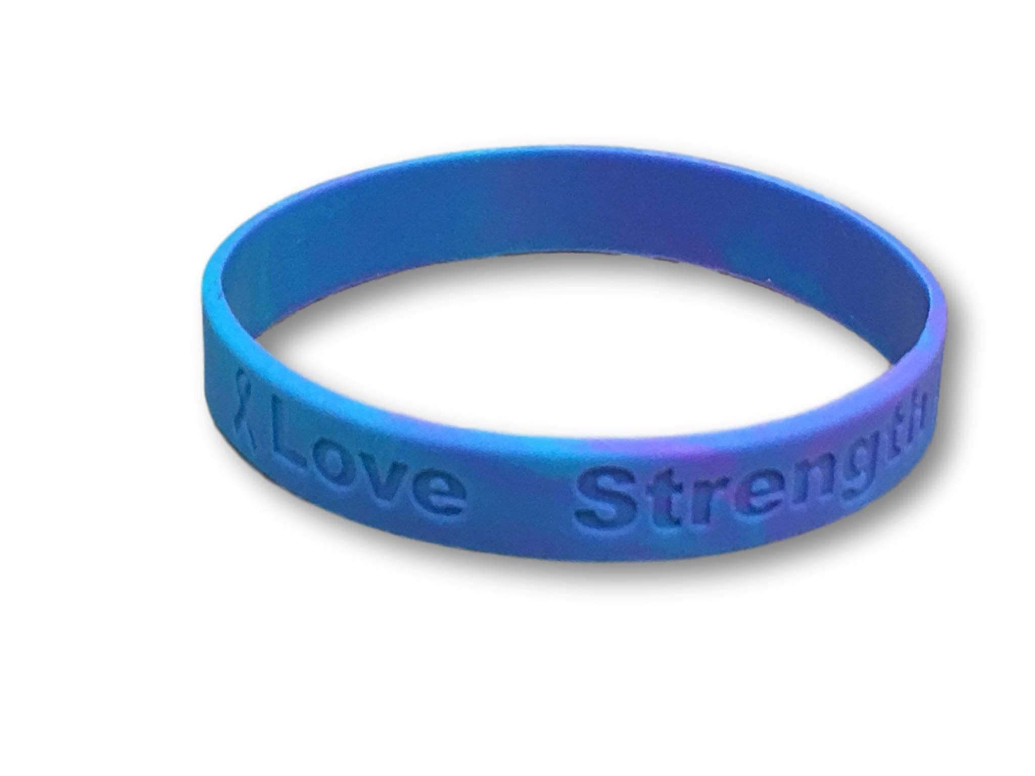 25 Suicide Teal and Purple Silicone Awareness Bracelets - Medical Grade Silicone - Latex and Toxin Free (25 Bracelets)