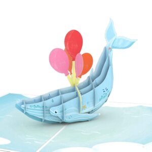 lovepop get well whale 3-d pop-up greeting card