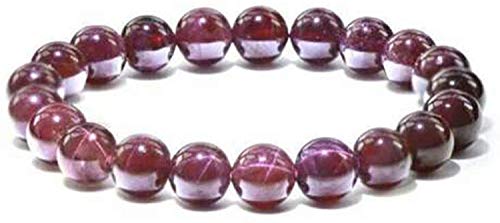 100% Natural Red Garnet Star Light Gemstone Crystal Round Beads Women Men Bracelet 7-12mm AAAA (7)