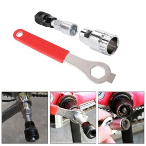 Odoland Bike Repair Tool Kit, Including Bike Crank Extractor with 16mm Spanner/Wrench, Bicycle Flywheel Chain Sprocket Remover Tool, Cassette Lock Ring Removal Tool