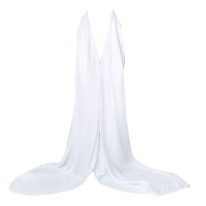 bellonesc silk scarf 100% silk long lightweight sunscreen shawls for women(white)