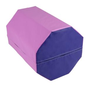 Polar Aurora Octagonal tumbler Gymnastics Mat, 24.4" x 28.7" Octagon Gymnastics Shape Tumbler Somersault Backbend Trainer Skill for Kids Home Gym Exercise (Pink/Purple)