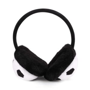 IPENNY Kids Winter Warm Soft Plush Earmuffs Boys Girls Soccer Ear Warmer for Outdoor (Soccer,Black)