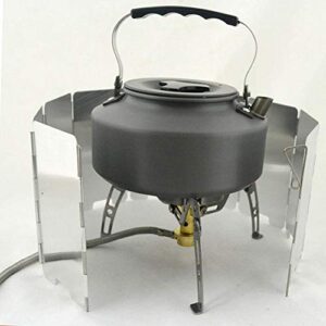 Outdoor Stove Windscreen Stainless Steel Mini Portable Windshield Foldable 11-Plate Picnic BBQ Camping Stove Accessories