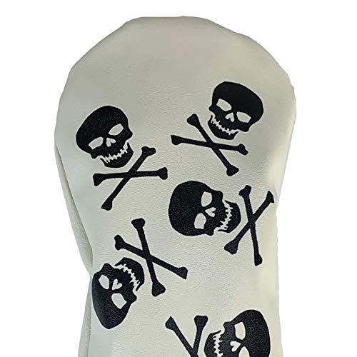 Dancing Skull and Bones Sunfish Leather Driver Golf Club Headcover