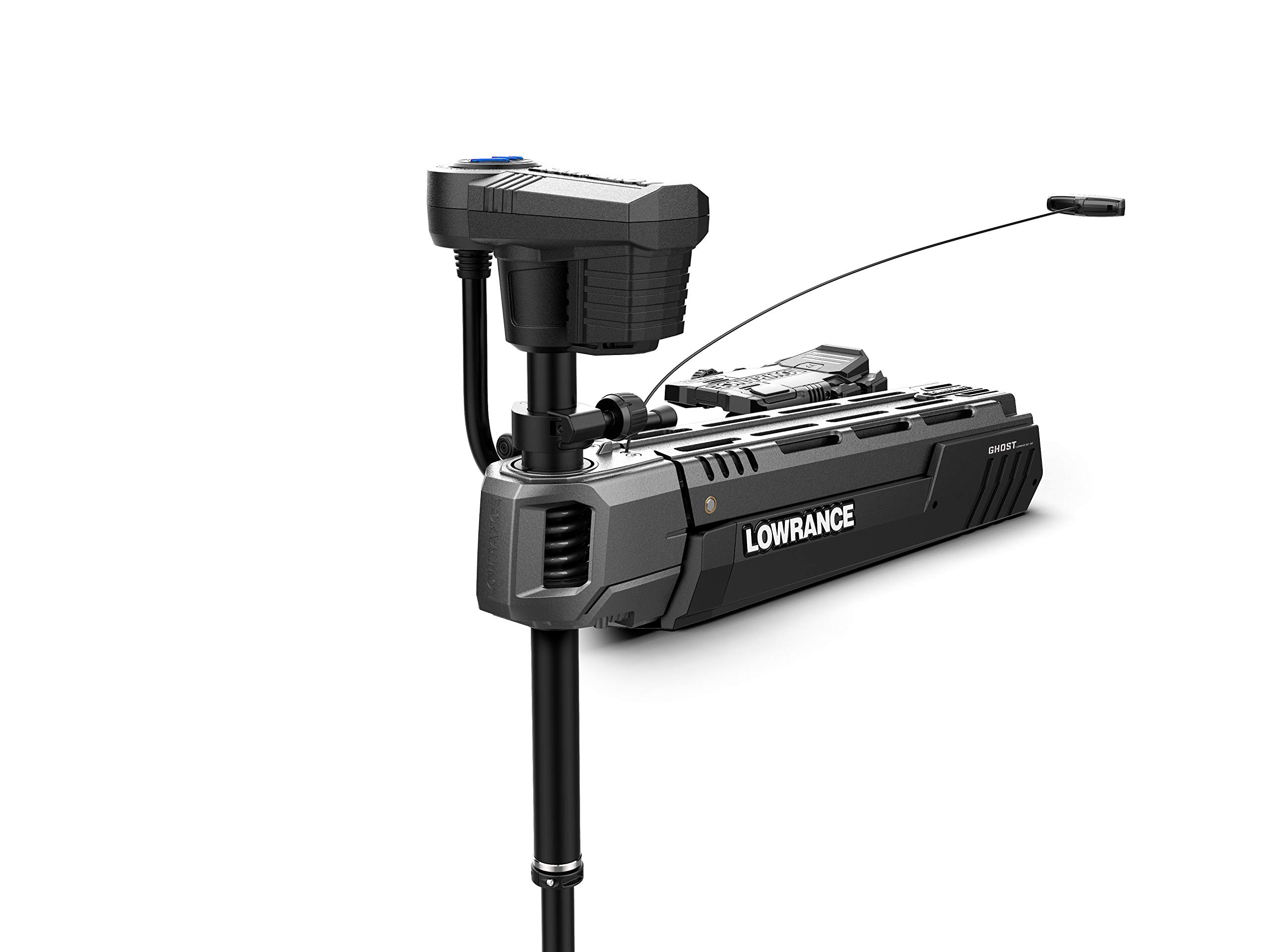 Lowrance Ghost - Freshwater Trolling Motor, 47" Shaft, Bow Mount, 97/120 lbs Thrust with Configurable Foot Pedal, HDI Sonar