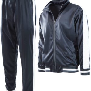 ChoiceApparel Mens Athletic 2 Piece Tracksuit Set (XL, 877-Charcoal)