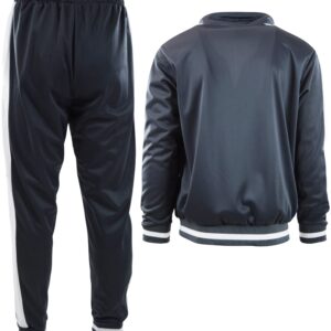 ChoiceApparel Mens Athletic 2 Piece Tracksuit Set (XL, 877-Charcoal)