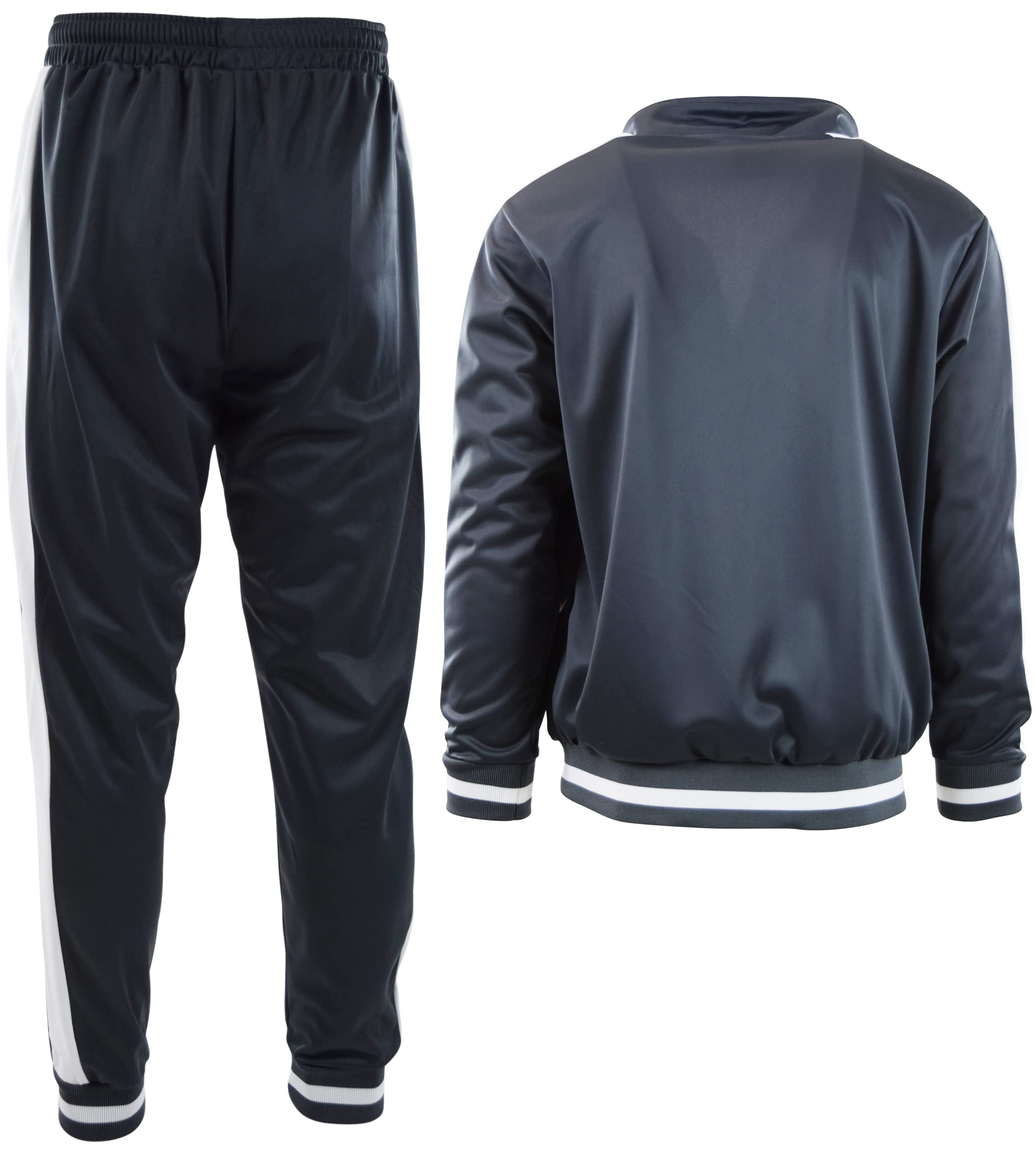 ChoiceApparel Mens Athletic 2 Piece Tracksuit Set (XL, 877-Charcoal)