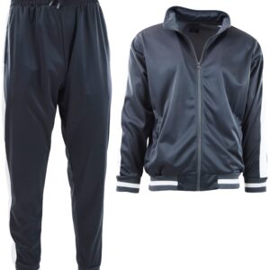 ChoiceApparel Mens Athletic 2 Piece Tracksuit Set (XL, 877-Charcoal)