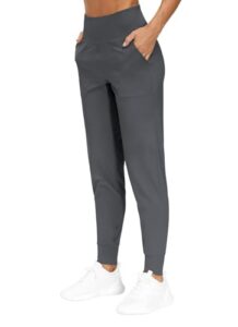 the gym people womens joggers pants with pockets athletic leggings tapered lounge pants for workout, yoga, running (small, dark grey)