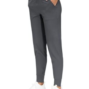 THE GYM PEOPLE Womens Joggers Pants with Pockets Athletic Leggings Tapered Lounge Pants for Workout, Yoga, Running (Small, Dark Grey)