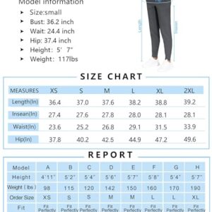 THE GYM PEOPLE Womens Joggers Pants with Pockets Athletic Leggings Tapered Lounge Pants for Workout, Yoga, Running (Small, Dark Grey)