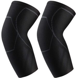 HOPEFORTH Elbow Arm Brace Compression Sleeve (2 Pack) Support for Tennis Elbow, Golfers Elbow, Tendonitis, Arthritis, Bursitis, Weightlifting,Golfers,Pain Relief,Injury Recovery