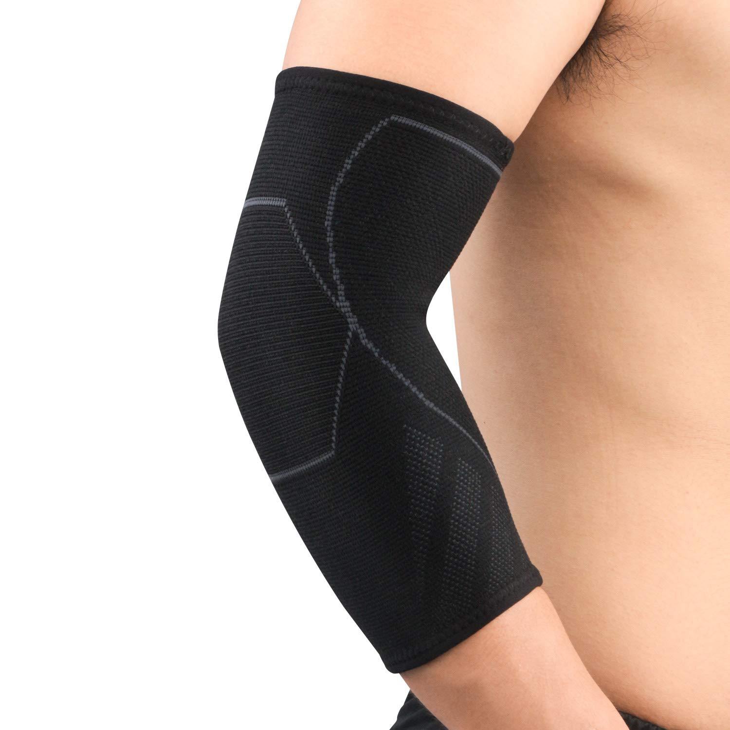 HOPEFORTH Elbow Arm Brace Compression Sleeve (2 Pack) Support for Tennis Elbow, Golfers Elbow, Tendonitis, Arthritis, Bursitis, Weightlifting,Golfers,Pain Relief,Injury Recovery