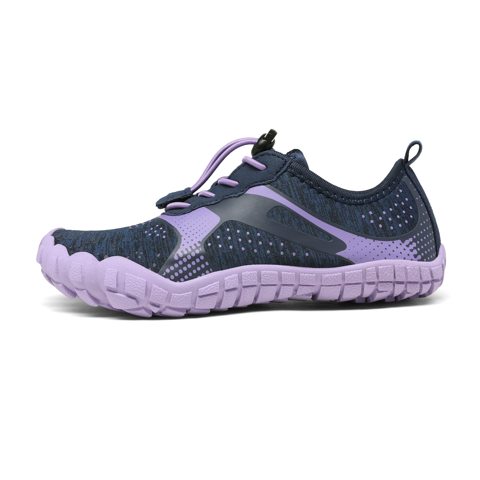 NORTIV 8 Unisex-Child Quick Dry Lightweight Barefoot Outdoor Athletic Water Sports Shoes, Dark/Blue/Purple - 12 Little Kid (Aqua-k1)