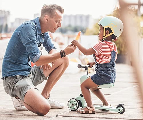 Scoot and Ride - Matte Finish Kid's Helmet with Adjustable Straps (Rose, Small-Medium) - Includes LED Safety Light and Soft Fleece Padding for Extra Protection