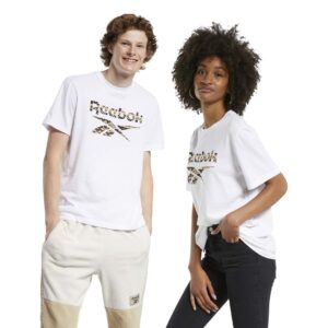 reebok premium vector tee, white, 2xs