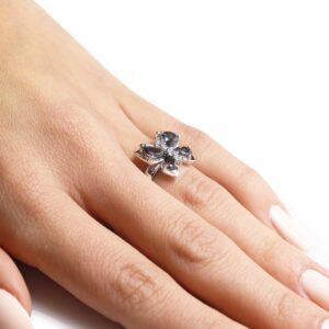 CloseoutWarehouse Simulated Amethyst Butterfly Hera Ring Sterling Silver Size 12