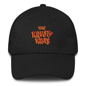 spongebob squarepants the krusty krab embroidered hat - black