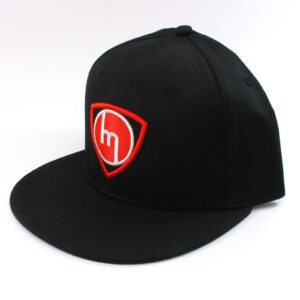 Old School M Rotor - Baseball Cap - Flat Brim Hat (Red) Rotary Engine Wankel Fans!