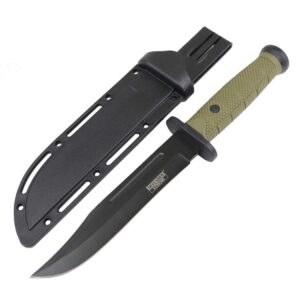 defender-xtreme 13" tactical hunting knife abs handle 3cr13 stainless steel green