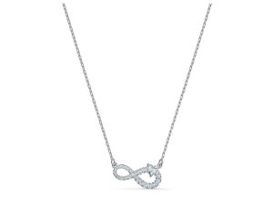 swarovski infinity necklace white one size