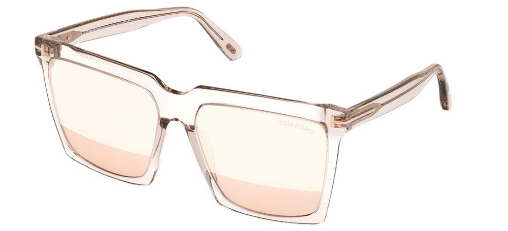 Tom Ford sunglasses Sabrina-02 (FT-0764-S 20Z) Transparent Crystal - Grey with Mirror effect lenses