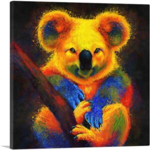 artcanvas koala bear australia canvas art print stretched framed painting picture poster giclee wall decor - 26" x 26" (1.50" deep)