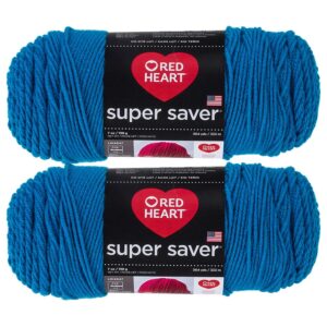 bulk buy: red heart super saver (2-pack) (pool, 7 oz each skein)