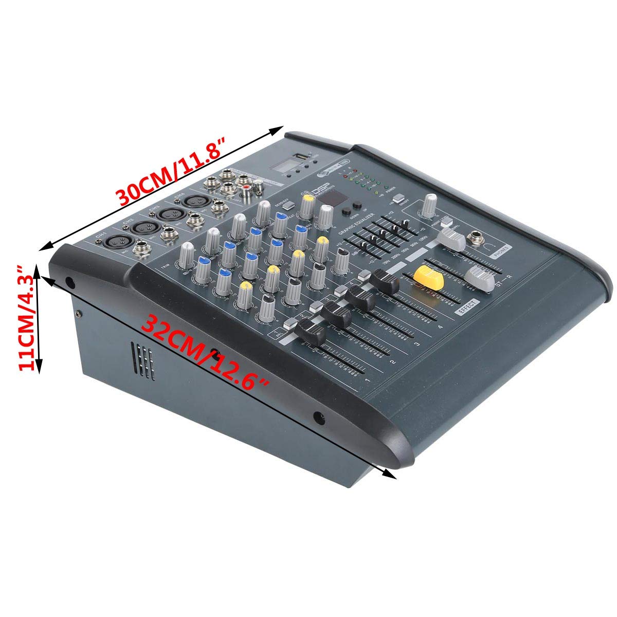 TC-Home Power Mixer Professional 4 Channel with USB Bluetooth 180W RMS 110V