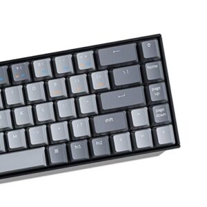 Keychron K6 Bluetooth 5.1 Wireless Mechanical Keyboard with Gateron G Pro Blue Switch/LED Backlit/Rechargeable Battery, 68 Keys Compact Keyboard Compatible with Mac Windows