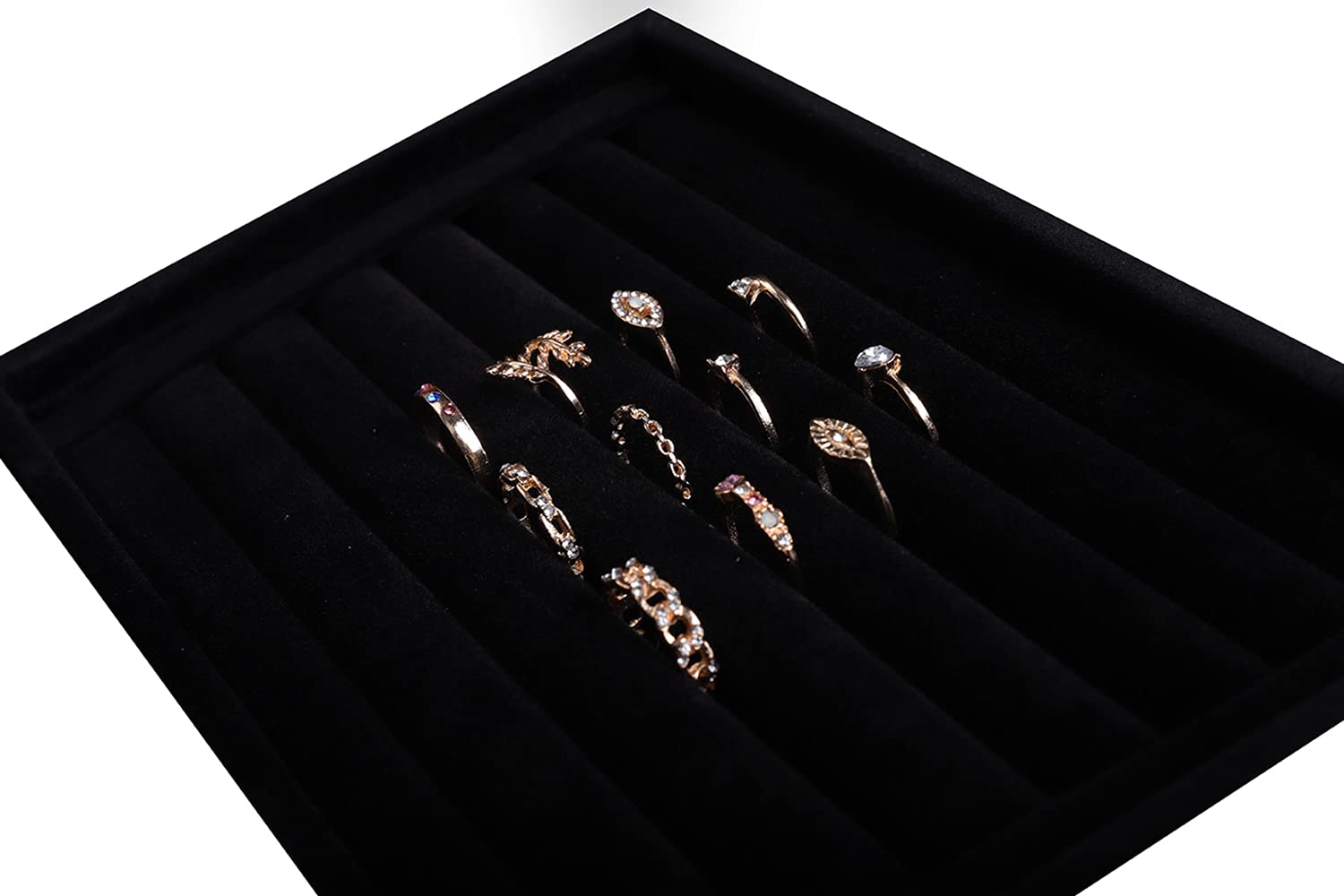 BERYUAN Trendy Gold Mid Finger Rings for Women Rings Set Eye Knuckle Rings for Women Jewelry Rings Size 3.5,4,4.5,5,5.5,6,6.5