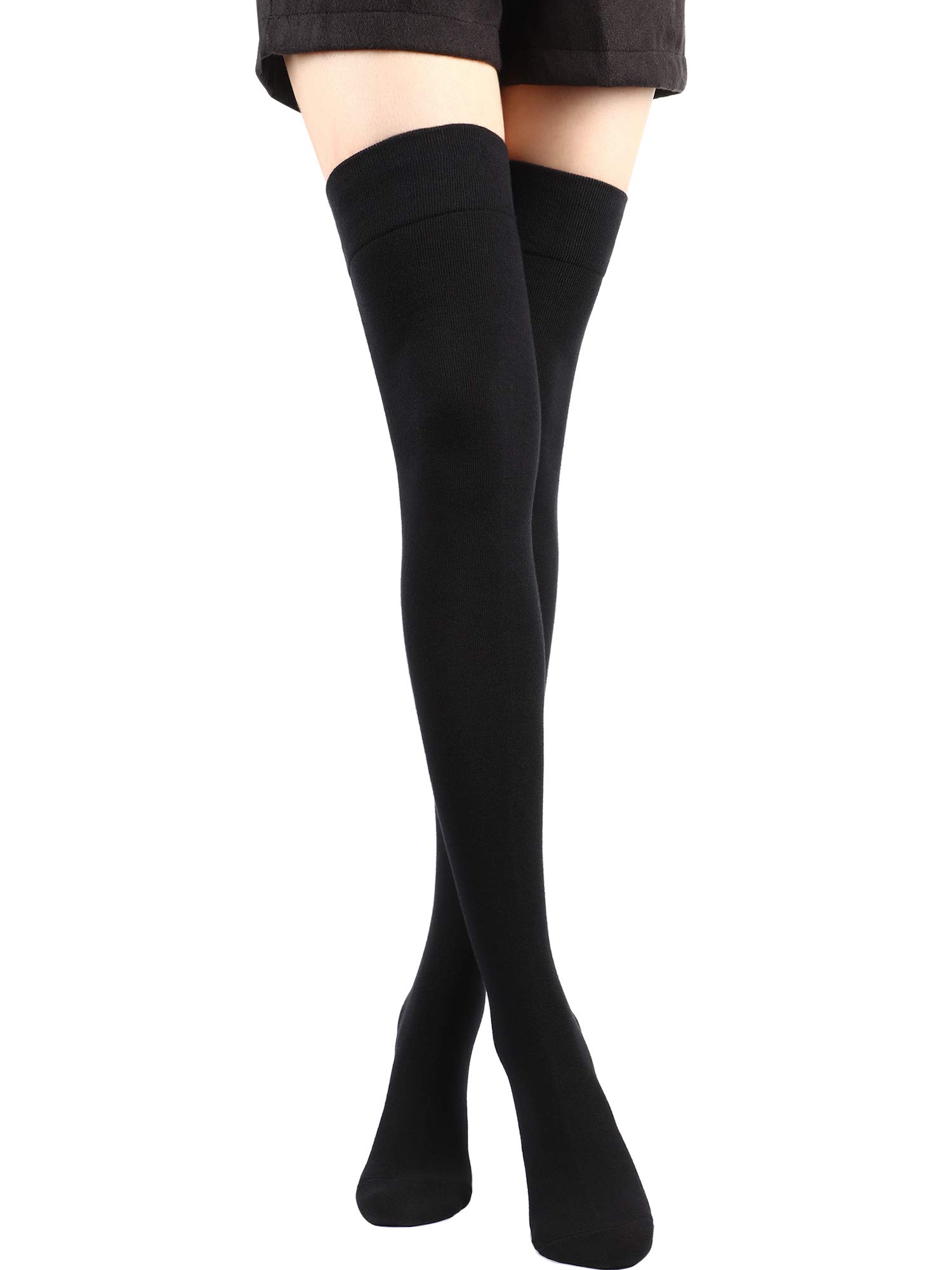 SATINIOR 1 Pair Non Slip Over Knee Socks Thigh High Socks Long Boot Stocking, 27.6 inch/ 70 cm