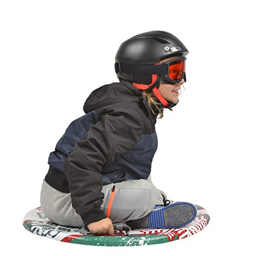 Wham-O Snowboogie Air Disc 26" | Circular Single Rider Snow Foam Sled | PE Foam Core Sled with Soft Handles | Slick Bottom for Speed & Control | Snow Sledding for Adults & Children | Holidays & Winter