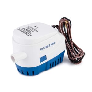 dontmiss automatic submersible small boat bilge pump 12v 750gph auto with float switch 3/4 inch (19mm) outlet dia, bilge pumps for boats