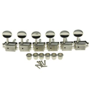 wilkinson deluxe 6 inline vintage guitar tuners with split post guitar tuning keys peg machine heads for strat/tele guitars nickel