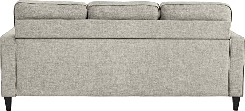 Serta Harmon Reversible Sectional Sofa, Modern L-Shaped Couch for Small Spaces, Soft Fabric Upholstery, Square Arm, Light Gray