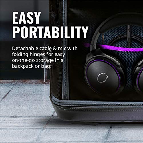 Cooler Master MH630 Gaming Headset with Hi-Fi Sound, Omnidirectional Boom Mic, Durable Aluminum Frame, Detachable Omni-Directional Boom Mic, PC/Console/Mobile Connectivity (MH-630)