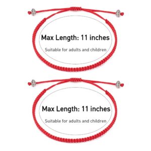 Seyaa Red String of Fate Bracelets, Valentines Day Gifts. Kabbalah Protection Good Luck Simple Matching Bracelets for Lover Women Men