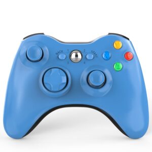 wireless controller for xbox 360, astarry 2.4ghz game controller gamepad joystick for xbox & slim 360 pc windows 7, 8, 10(blue)