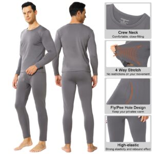 ViCherub Men's Thermal Underwear Set Fleece Lined Long Johns Winter Base Layer Top & Bottom 2 Sets for Men