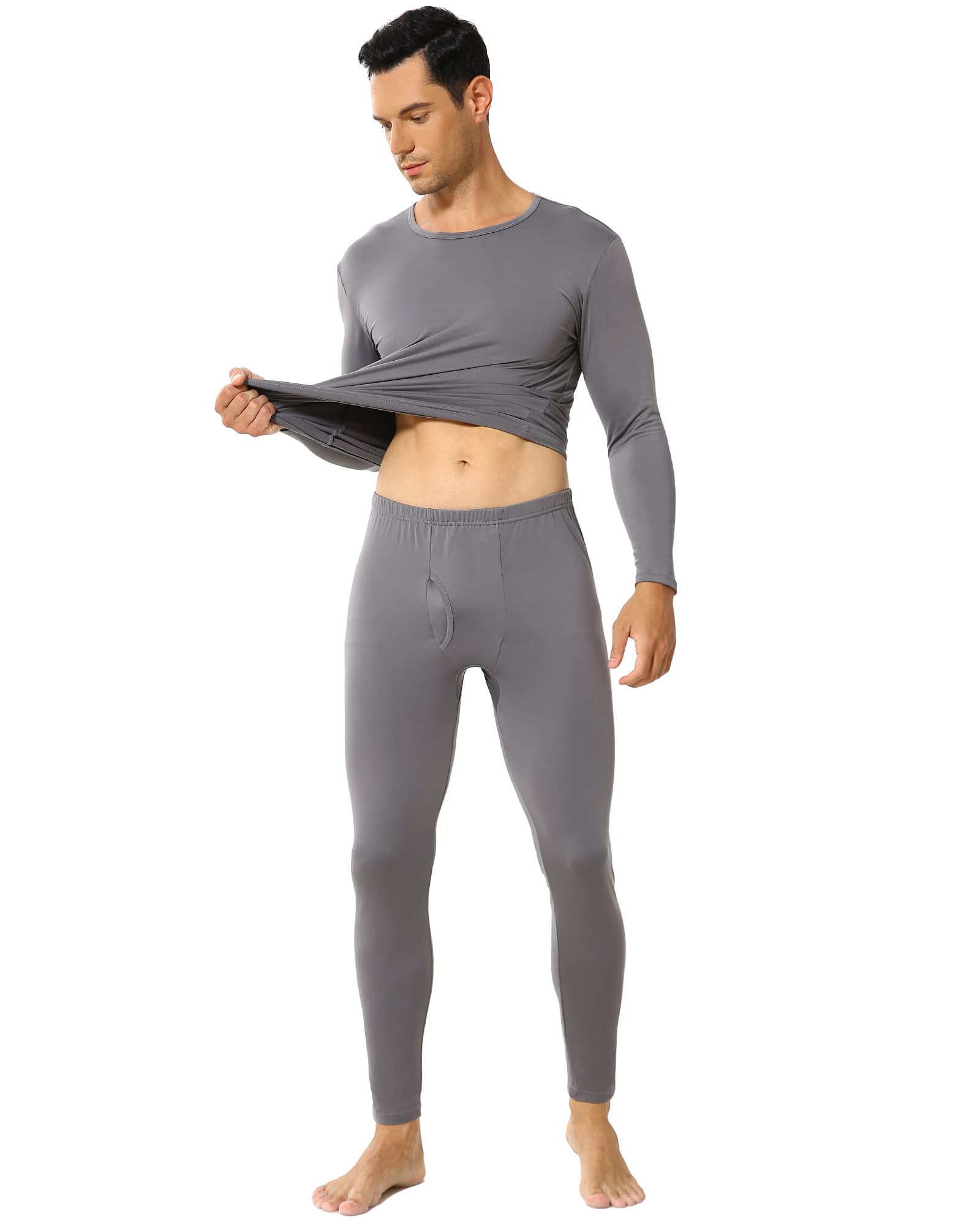 ViCherub Men's Thermal Underwear Set Fleece Lined Long Johns Winter Base Layer Top & Bottom 2 Sets for Men