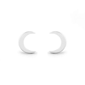 boma jewelry sterling silver crescent moon stud earrings