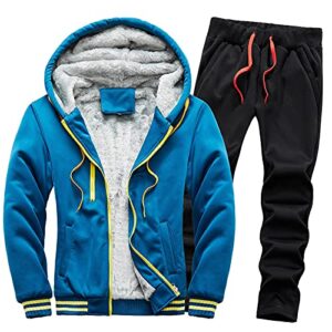 wocachi mens patchwork tracksuit xmas black red white color block hooded sweatshirt drawstring sweatpants sets zipper jackets sports suit 2022 summer outdoor under 20 dollars 2pcs sets