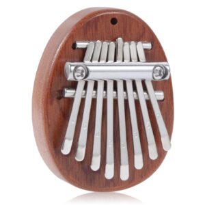 lbingbrother kalimba thumb piano 8 keys portable mini wooden finger mbira with lanyard special gifts for kids and adults beginners